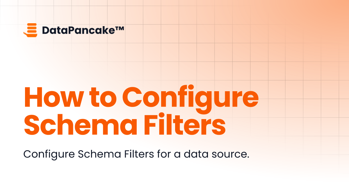 How to Configure Schema Filters | DataPancake™