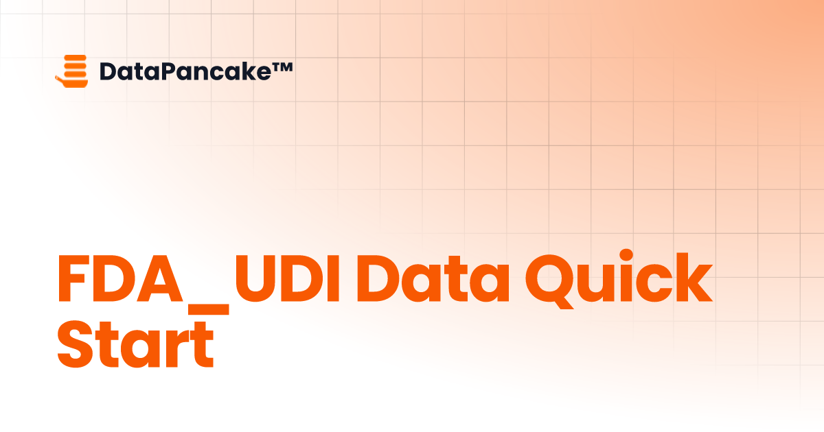 FDA_UDI Data Quick Start | DataPancake™